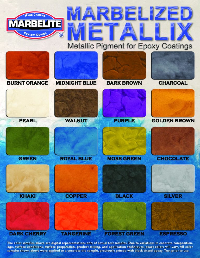 Color Charts – Marbelite International Corporation