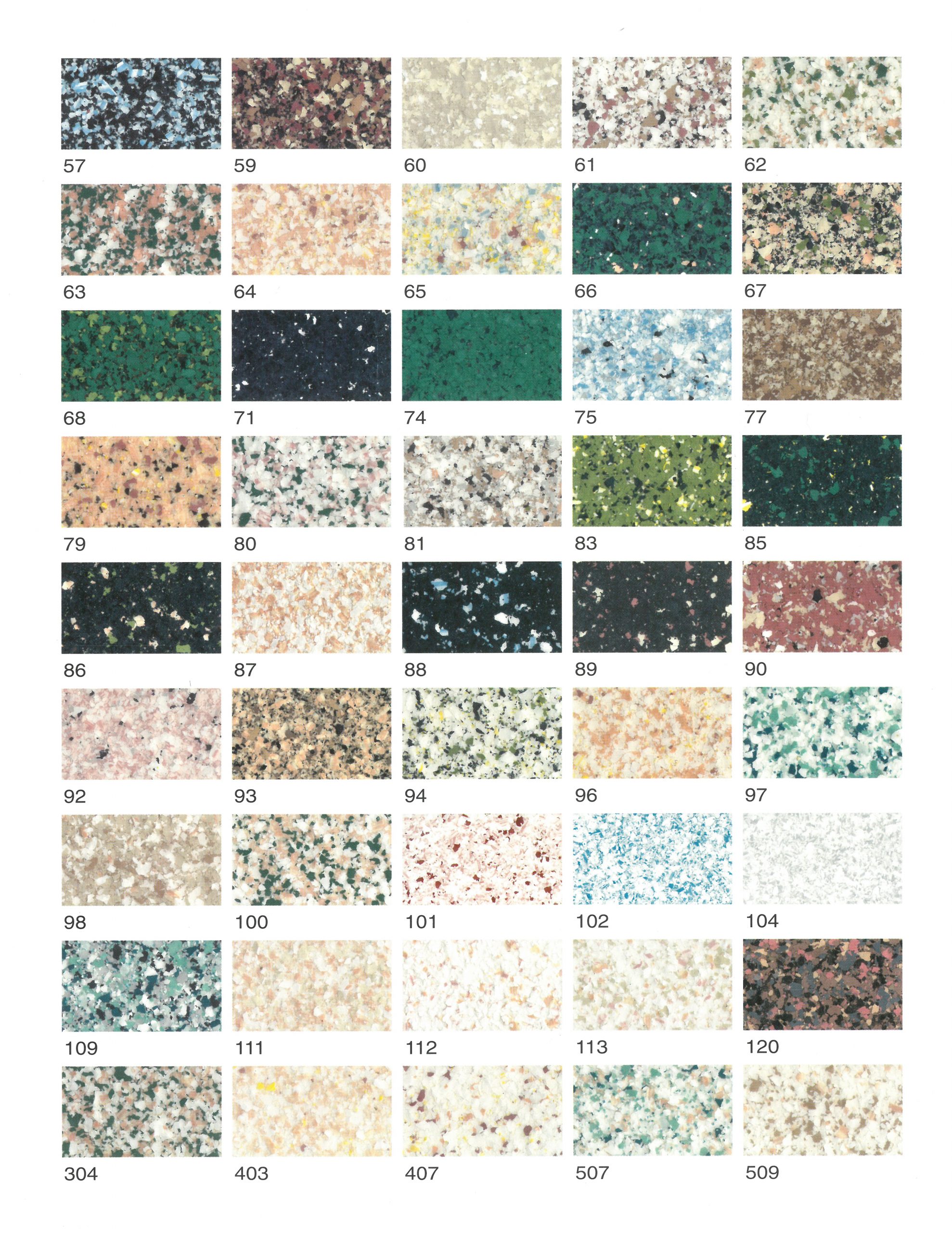 Color Charts – Marbelite International Corporation