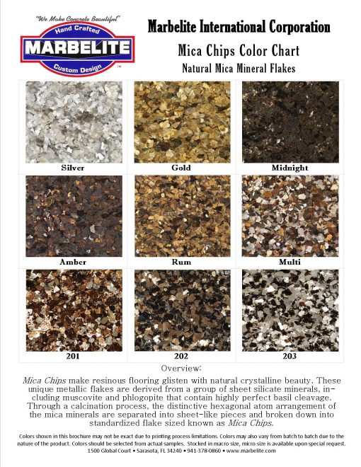 Color Charts – Marbelite International Corporation