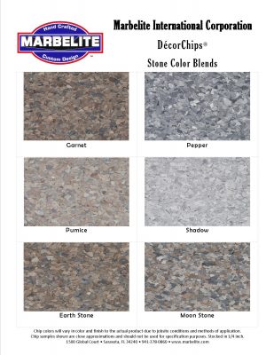 Color Charts – Marbelite International Corporation